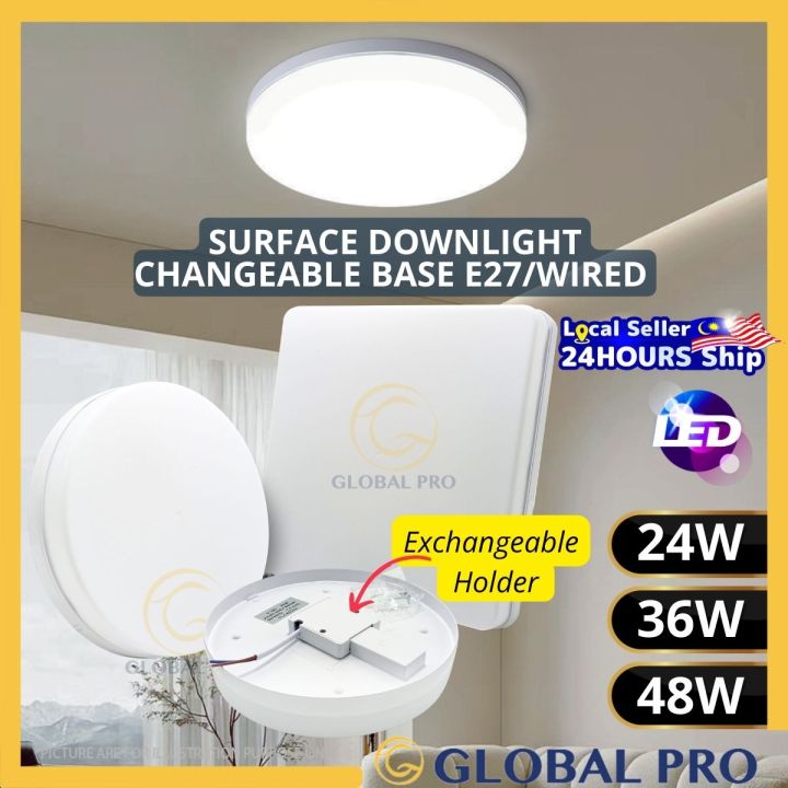 Surface Changeable Holder Downlight Lampu Siling Lampu Ruang Tamu ...