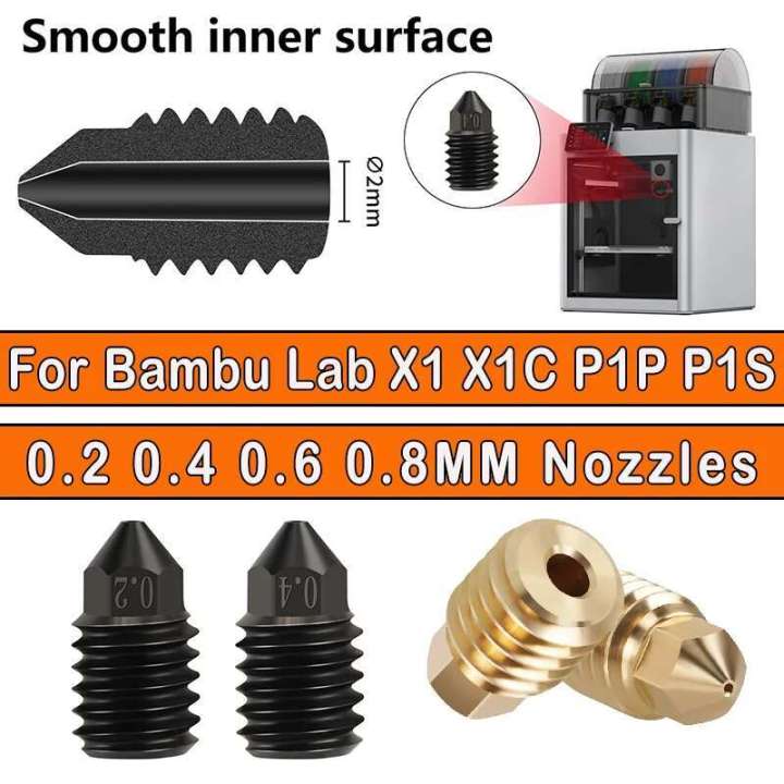bambu lab nozzles X1 X1C P1P P1S Brass Hardened steel Nozzle Excelent ...