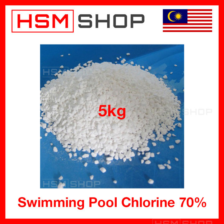 CHLORINE KLORIN POWDER 5KG 70% FOR SWIMMING POOL | Lazada