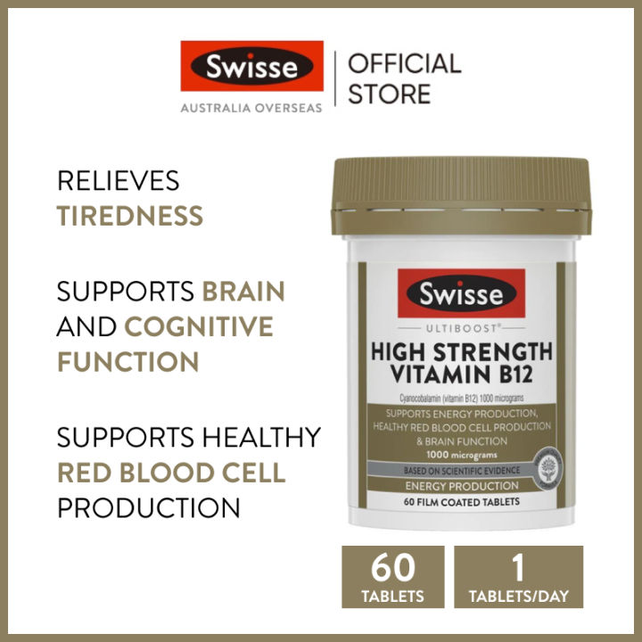 Swisse Ultiboost High Strength Vitamin B12 60 Tablets (EXP:01 2026) | Lazada PH