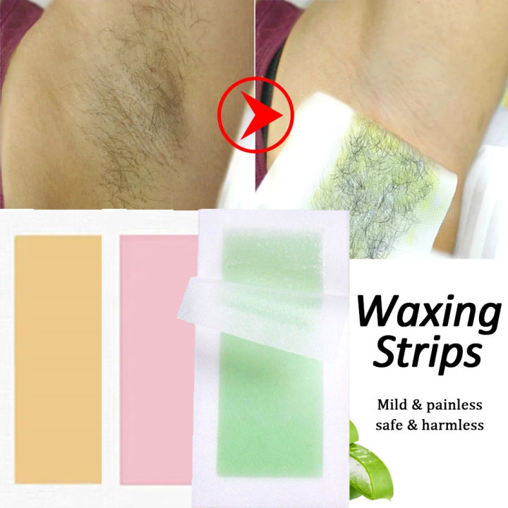 Hair Removal Wax Strips Papers 10pcs Depilatory Cold Wax Strips Paper ...