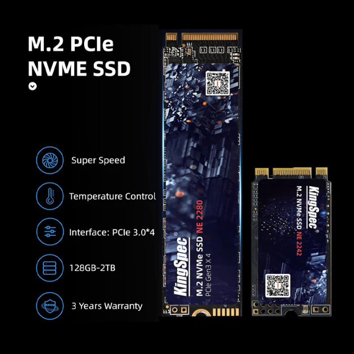 kingspec Ssd M2 Nvme Pcie 512GB 256GB 128GB 1TB 2TB M.2 Pci express Solid State Drive 2280 2242 ...