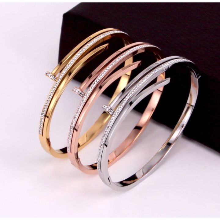 JIJD CW08 พร้อมส่ง !!!!กำไล กำไลแฟชั้น ไม่ลอก ไม่ดำกำไลสแตนเลส แท้ ...