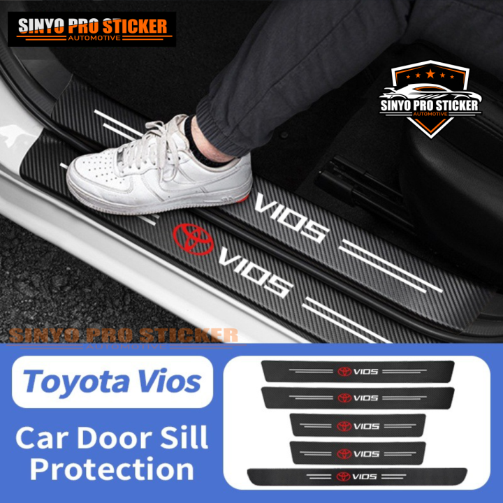 Toyota Vios Sillplate Toyota Vios stiker sticker carbon 3d Pengaman ...