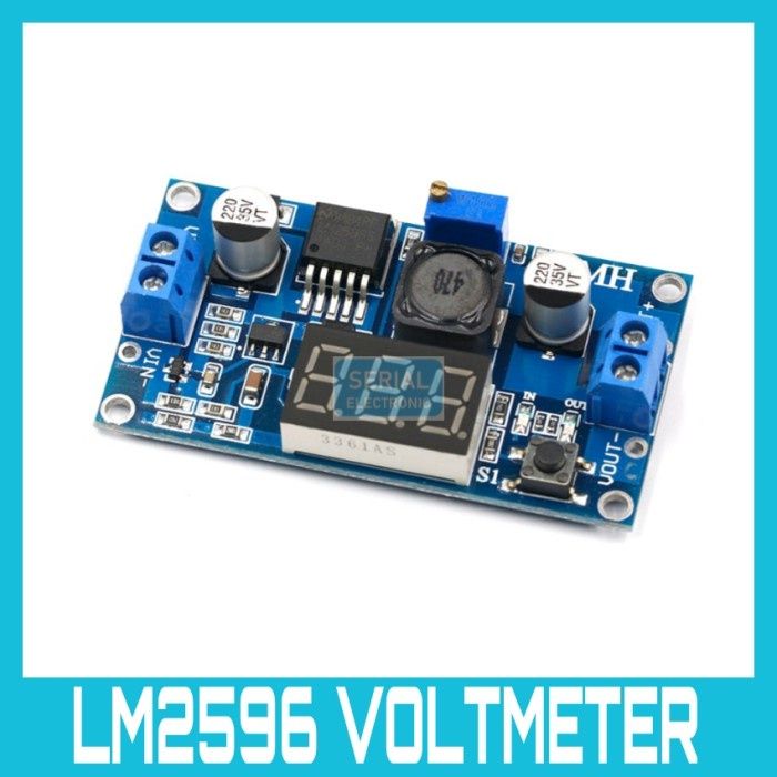 LM2596 WITH VOLTMETER DISPLAY ADJUSTABLE VOLT DC STEP DOWN BUCK MODULE | Lazada Indonesia