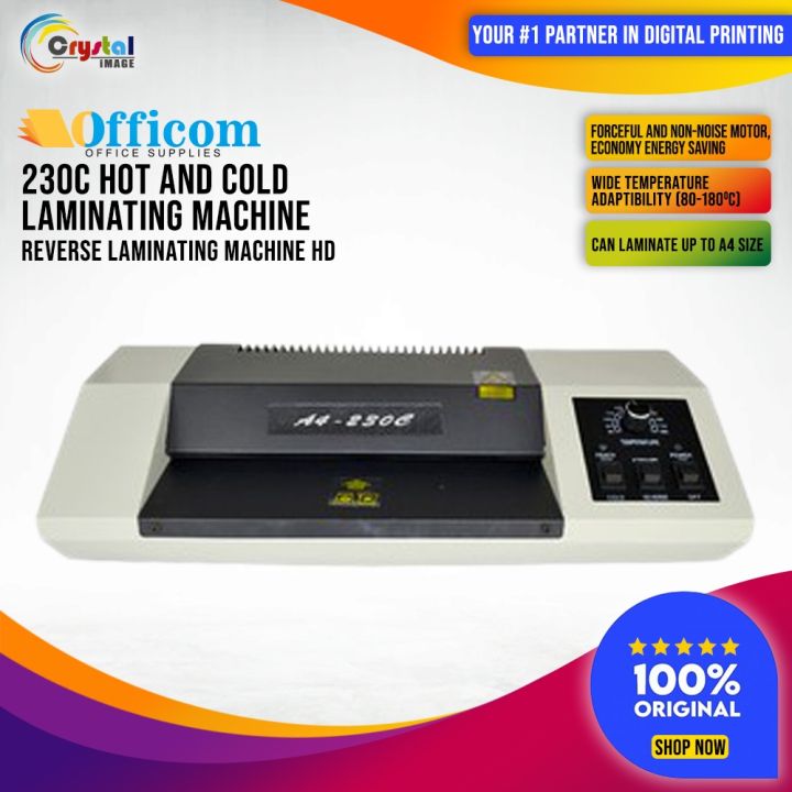 Officom 230C Laminator Machine A4 Size HOT / COLD / Reverse Laminating ...