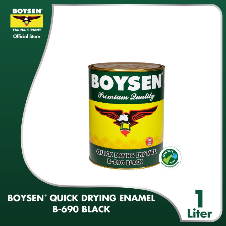 BOYSEN Quick Drying Enamel Black B690-1L | Lazada PH