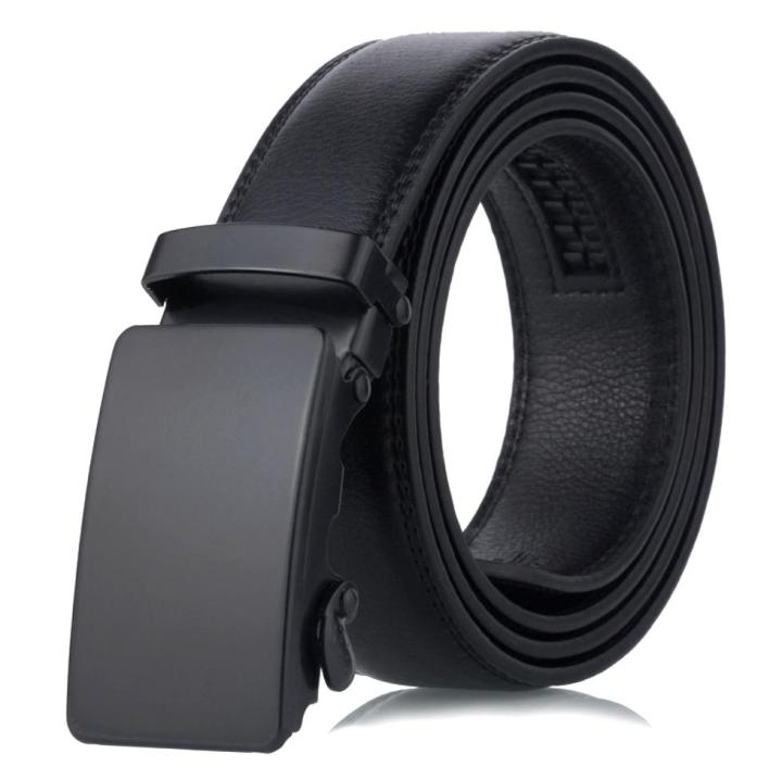 Luxury Men Formal Automatic Buckle Belt Elegant Matte Black | Lazada