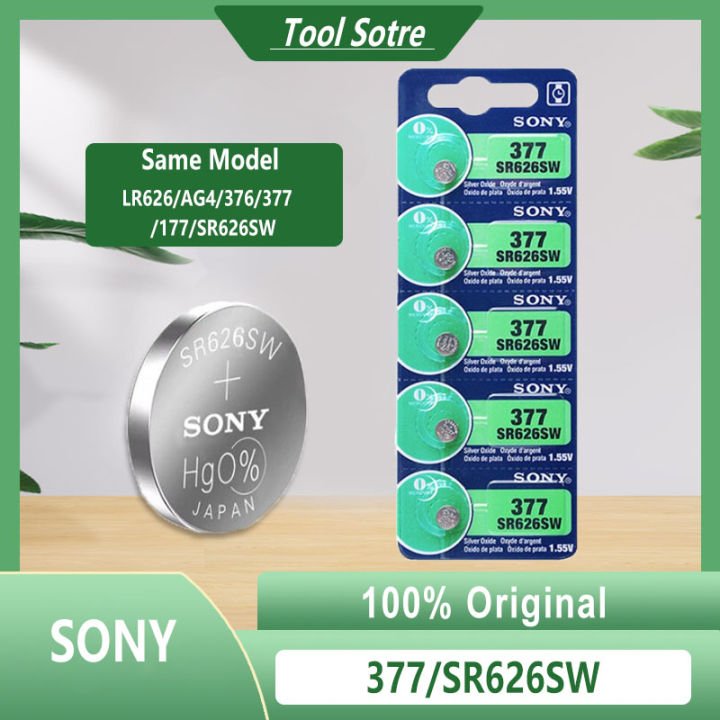 SONY 377 SR626SW AG4 SR626 LR66 LR626 V377 1.55V Silver Oxide Battery For Watch Car Key Remote ...