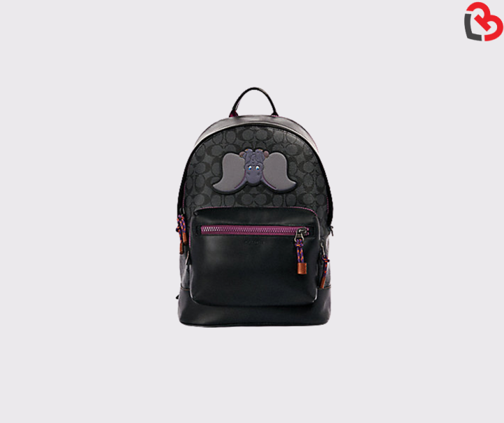 Coach Disney X Coach West Backpack In Signature Canvas With Dumbo ...