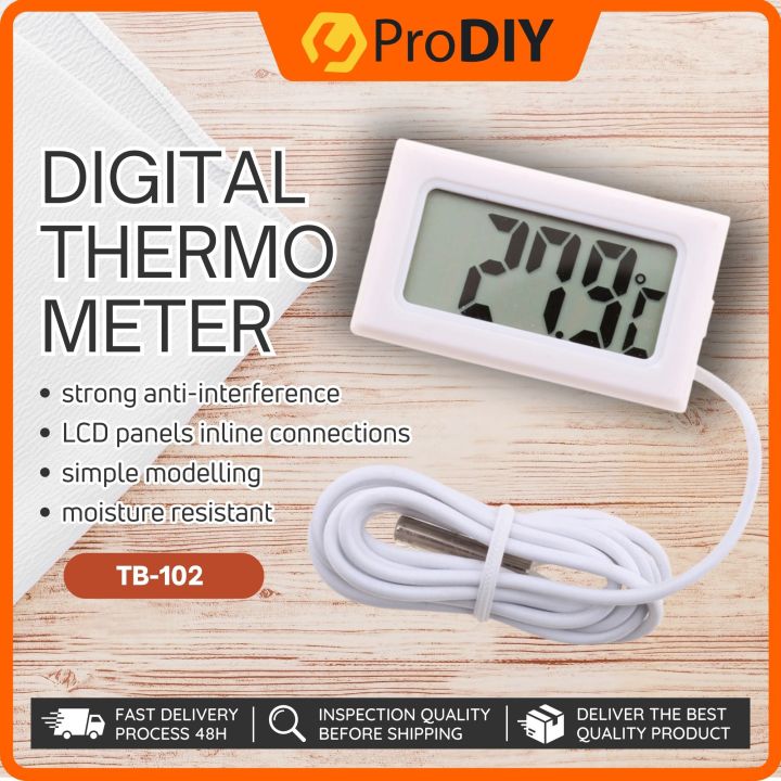 TB-102 Digital Thermometer Fridge Freezer Thermometer Mini LCD Display ...