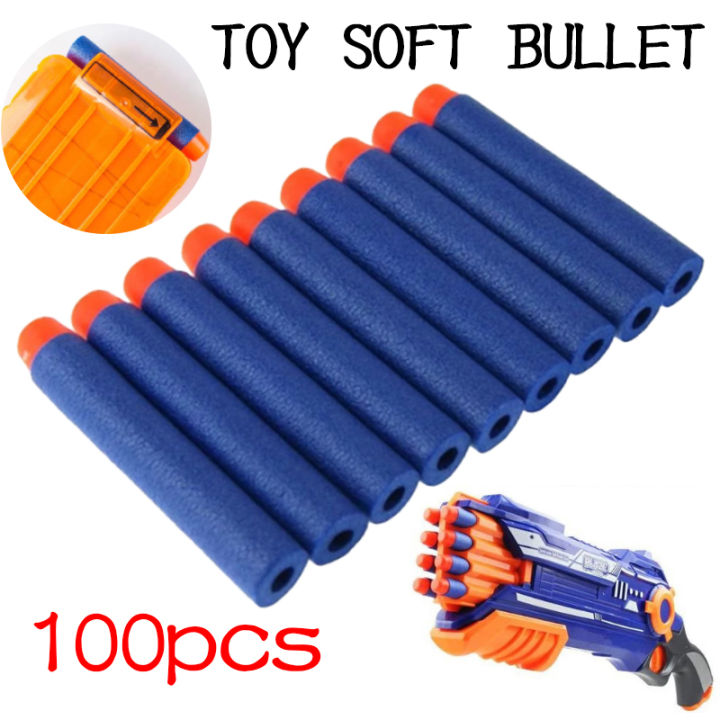 100pcs EVA perforated hollow bullet NERF elite soft bullet toy gun ...