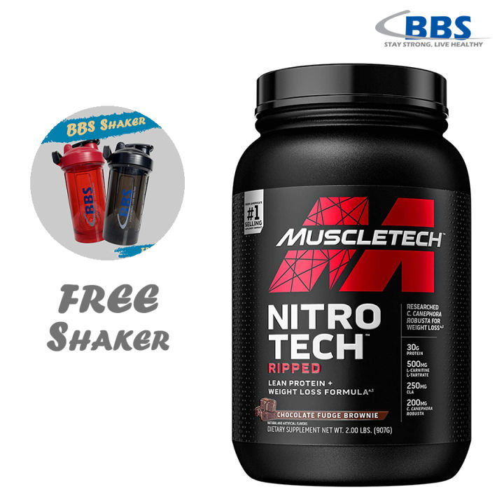 Muscletech Nitrotech Ripped (2lbs) - 100% Whey Protein, Lean Muscle ...