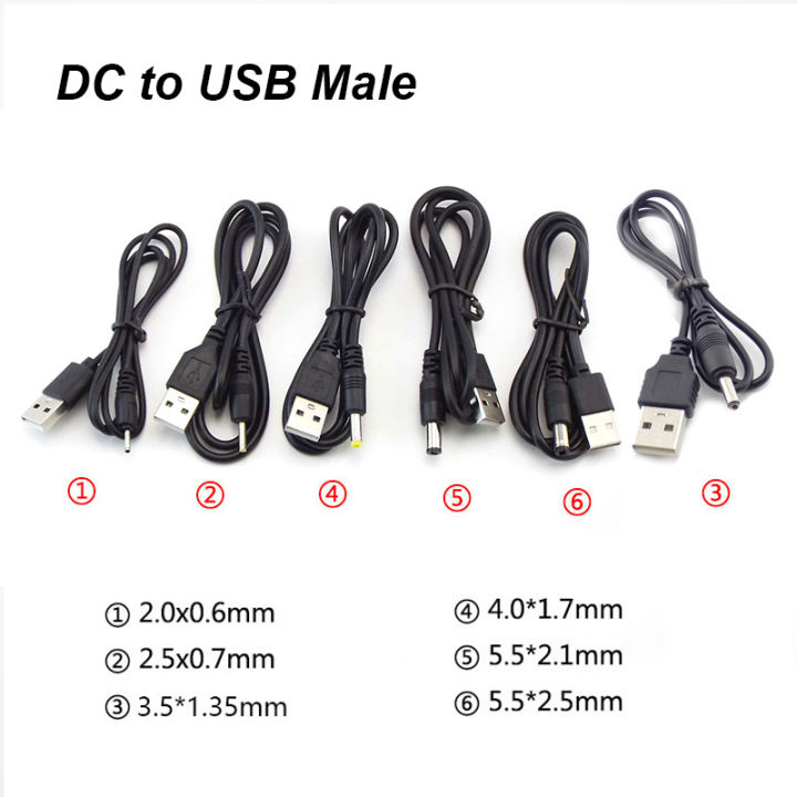USB Port to 5V DC 3.5*1.35mm 2.0*0.6mm 2.5*0.7mm 4.0*1.7mm 5.5*2.1mm 5. ...