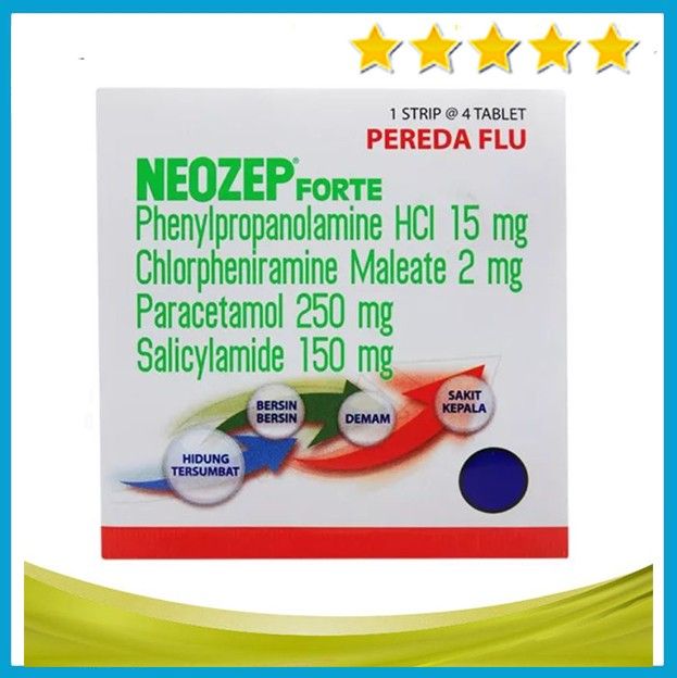 NEOZEP FORTE Tablet - Dekongestan Hidung Tersumbat Demam & Pusing ...