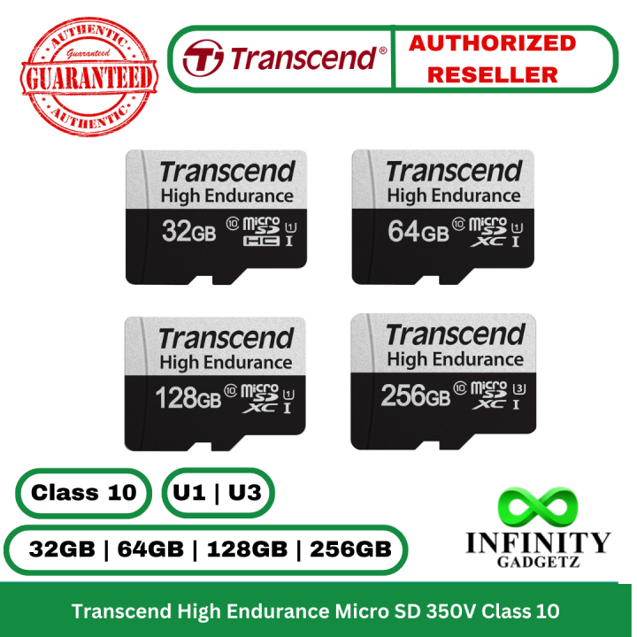 Transcend High Endurance Micro SD 350V Class 10 for CCTV and Dashcam | Lazada PH
