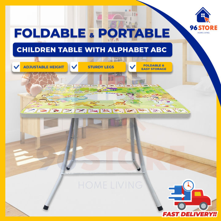 Kid Study Table / ABC Table / ABC Meja / ABC Folding writing Study Desk ...