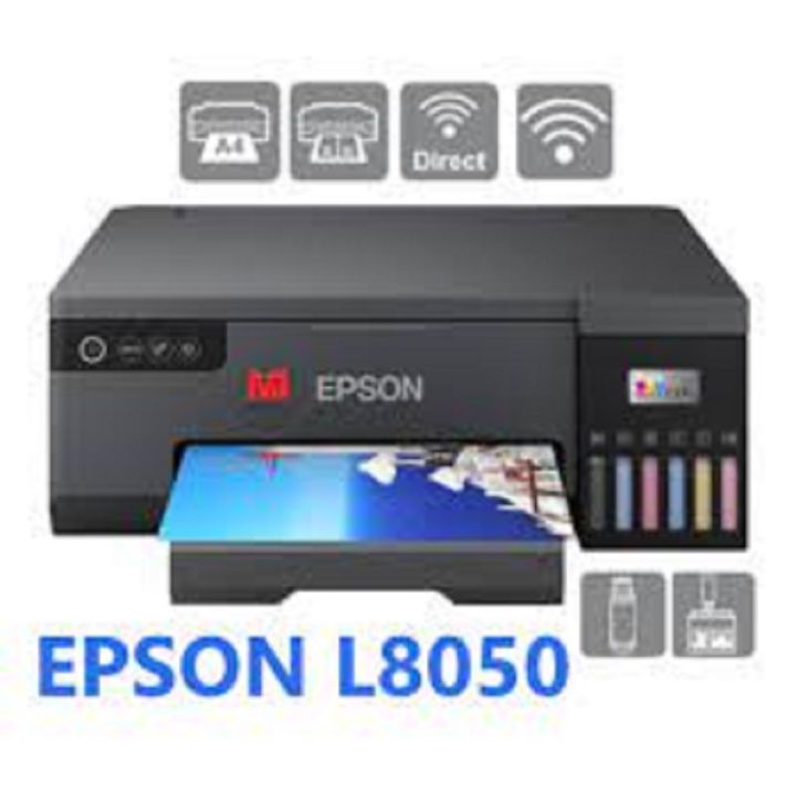 Epson Printer EcoTank L8050 Ink Tank Printer Scanner Copier Wifi with 6 ...
