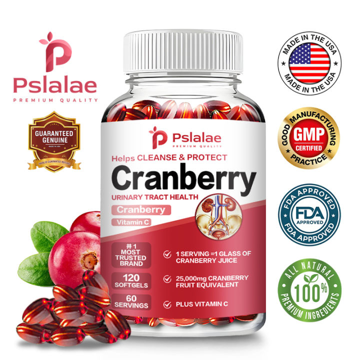 Cranberry Extract Concentrate + Vitamin C Capsules, 25,000 mg, Triple ...