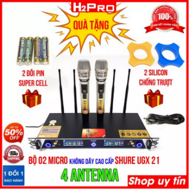 Micro Không Dây SHURE UGX 21 Cảm Biến Tự Ngắt, Dò Sóng Chỉnh Tần Số ...
