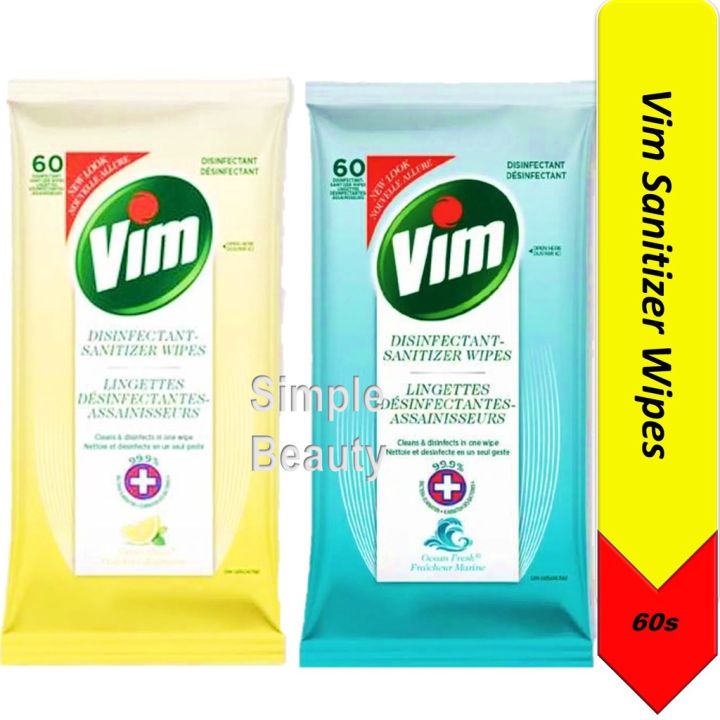 Vim Disinfectant Sanitizer Wipes, 60s | Lazada Singapore