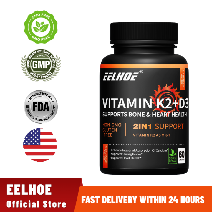 Vitamin D3K2 5000IU, 2-In-1 For Heart Health, Supports Healthy Joints ...
