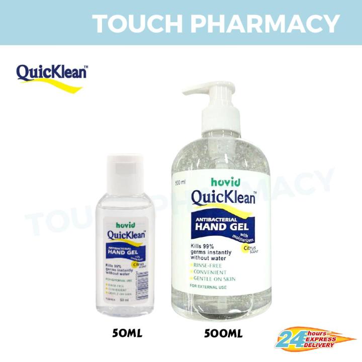 HOVID QUICKLEAN Antibacterial Hand Sanitizer Hand Gel 50ML/500ML | Lazada