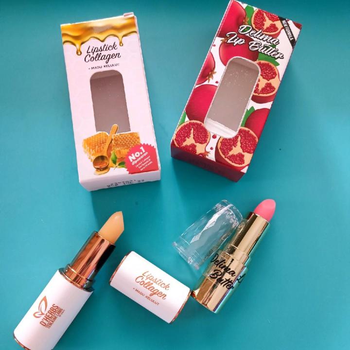 D'HERBS LIPSTICK COLLAGEN + MADU KELULUT PACK 2023 / DHERBS DELIMA LIP ...