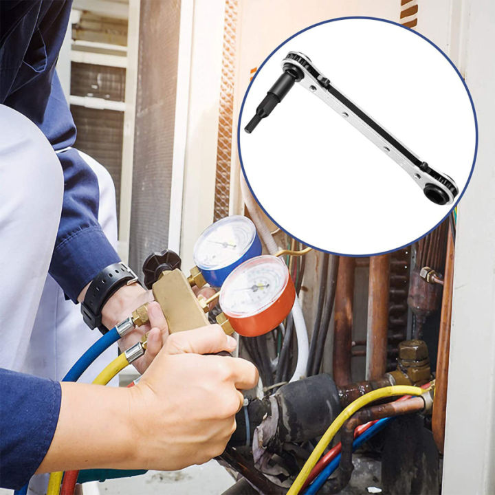 Refrigeration Tool Two-Way Ratchet Valve Wrench Professional Air ...