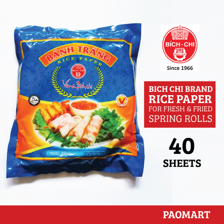 Bich Chi Rice Paper Fresh and Fried Spring Rolls Kani Roll Wrapper 22 ...