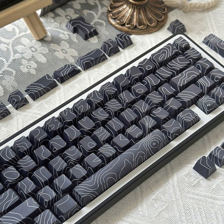 PBT Keycaps Side Print Backlit Keycap Topographic Dye-Sub Key Caps ...