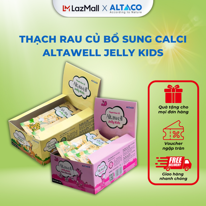 Thạch rau củ Altawell Jelly Kids - Giúp cải thiện đề kháng, bổ sung canxi hữu cơ và hỗ trợ tiêu ...
