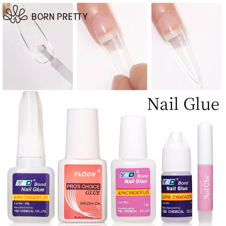BORN PRETTY Fast Drying Nail Glue for False Nails Glitter Acrylic Nail ...
