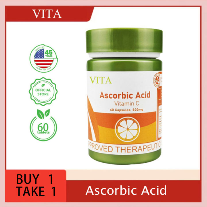 Vita 60pcs Ascorbic Acid Vitamin C Capsule Supplement Lazada Ph