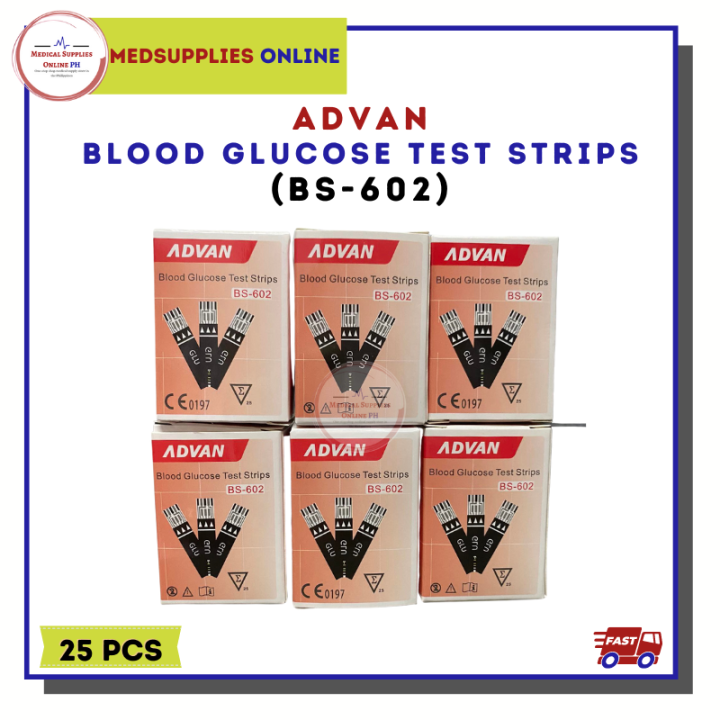 Advan Blood Glucose Test Strips (BS-602) - For Glucometer, Glucocard ...