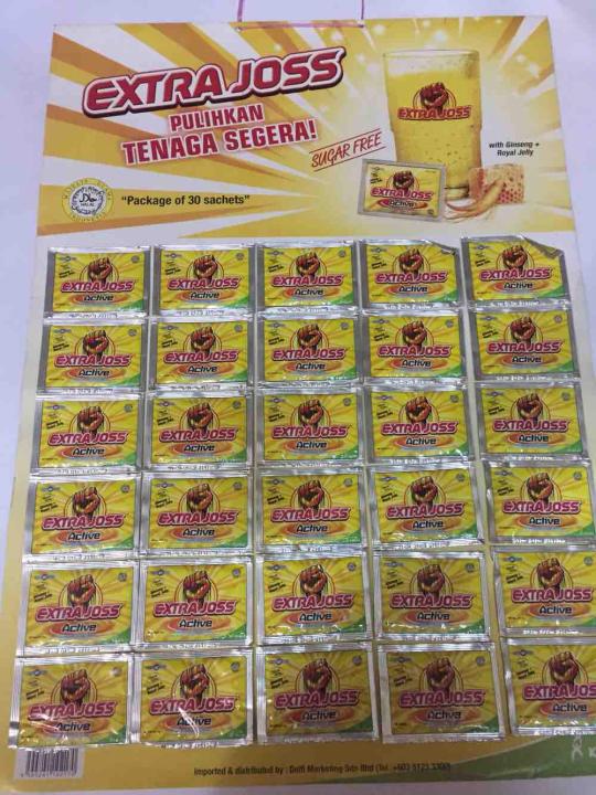 Extra joss Active Original Papan (30sachet) | Lazada