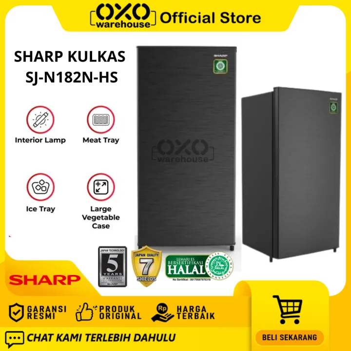 Sharp Kulkas 1 Pintu Polos SJ-N182D High Series Lemari Es Garansi Resmi ...