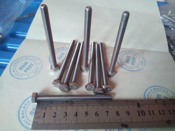 Baut Hexagonal Stainless Ukuran M6 X 75 Atau Baut 10 Panjang 7.5Cm ...
