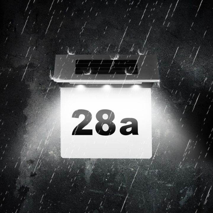 Solar Address Number Signage, LED Solar House Number Light, with Light ...