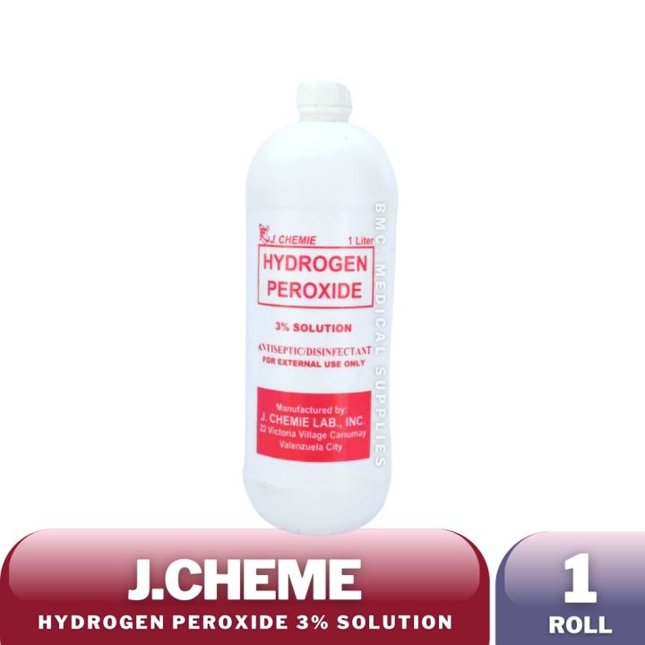 J. Chemie | Hydrogen Peroxide 3 Solution Disinfectant (1Liter, 500ml ...