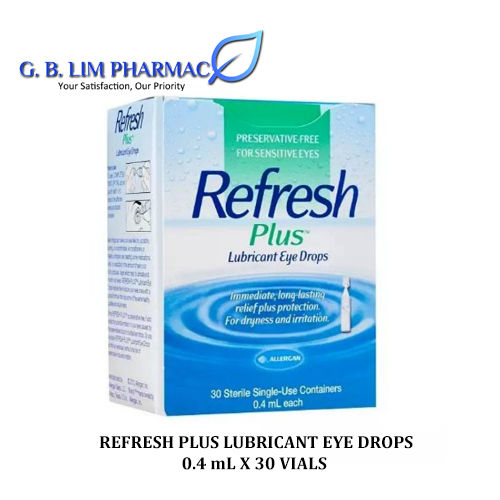 (EXP: 15-11-2025 ) REFRESH PLUS LUBRICANT EYE DROP STERILE SINGLE USE ...