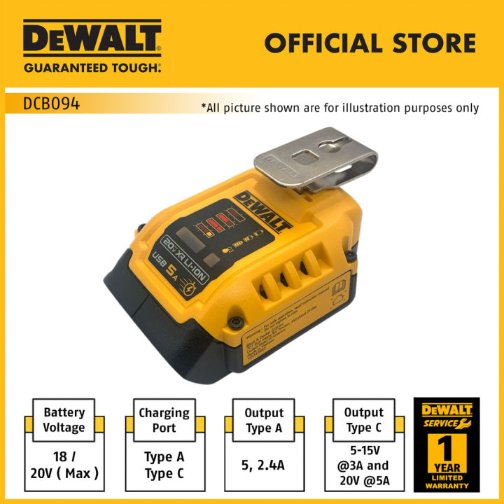 Dewalt DCB094-B1 20V USB Power Delivery Adaptor ( DCB094 ) ( 1 Year ...