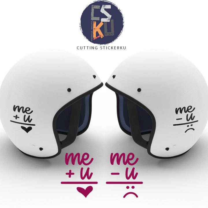 Cutting Stiker Me And You Variasi Motor Mobil Helm Love Couple Math ...