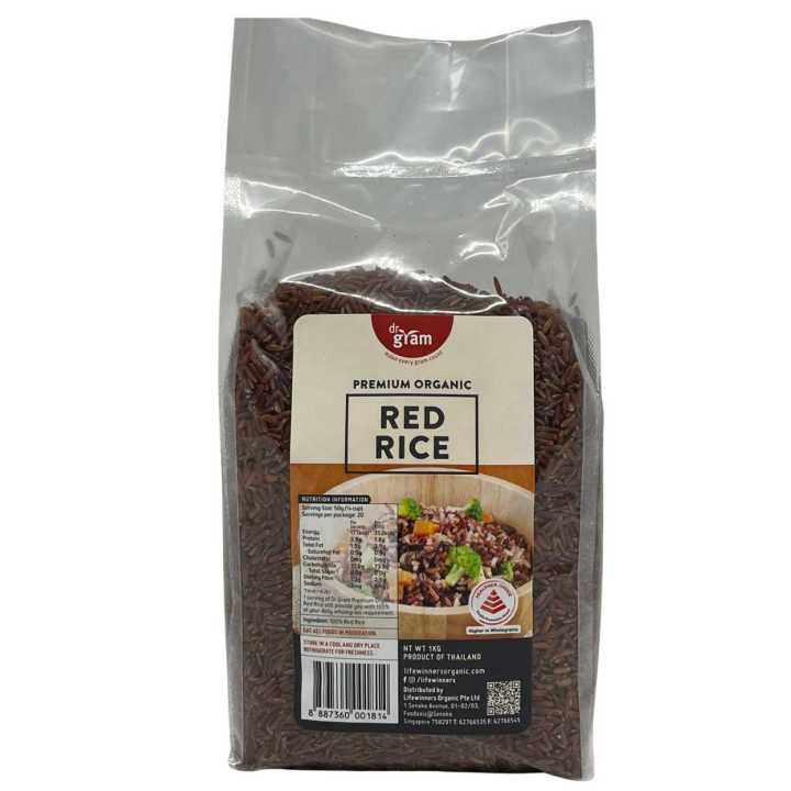 Dr Gram Organic Premium Organic Red Rice 1kg | Lazada Singapore