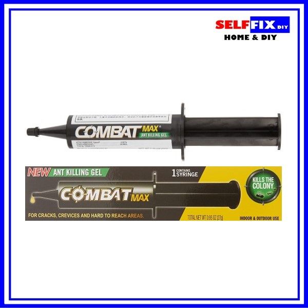 Combat Max Ant Killing Gel 27g - Syringe Application For Hard To Reach ...