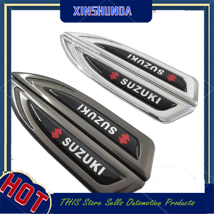 XSD 2 X Metal SUZUKI Logo Car Auto Side Fender Decorative Emblem Badge ...