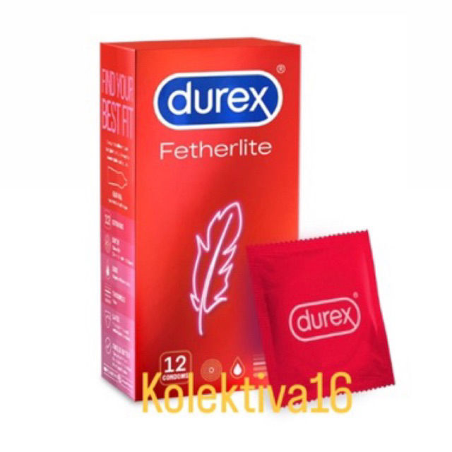 DUREX KONDOM TIPIS FETHERLITE ISI 12 KONDOM PENGAMAN ALAT KONTRASEPSI ...