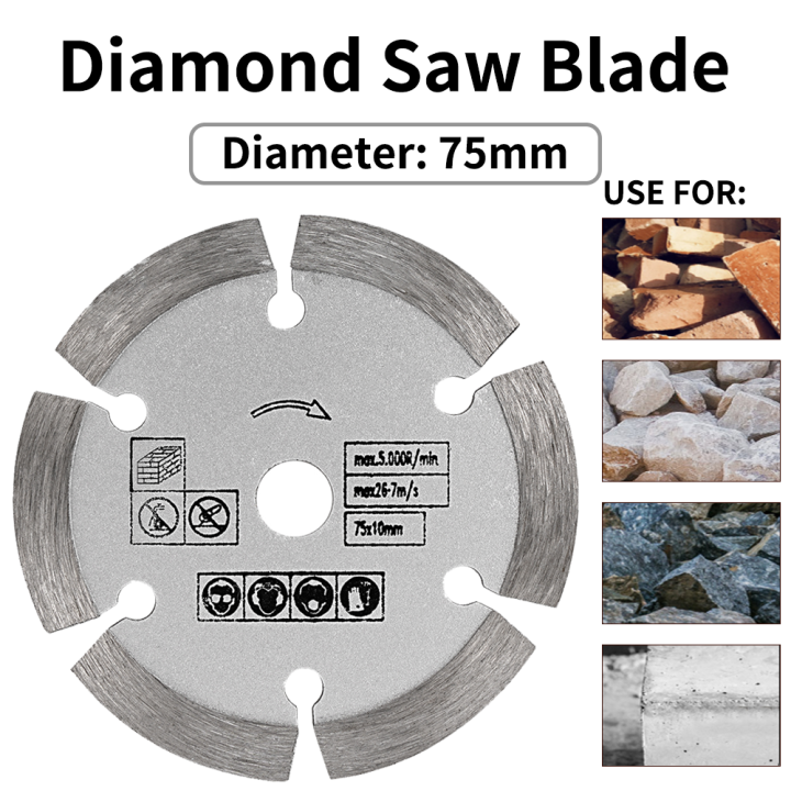 3 Inch 75mm x 10mm Hole Diamond Cutting Blade/Disc Grinder Wheel Saw ...