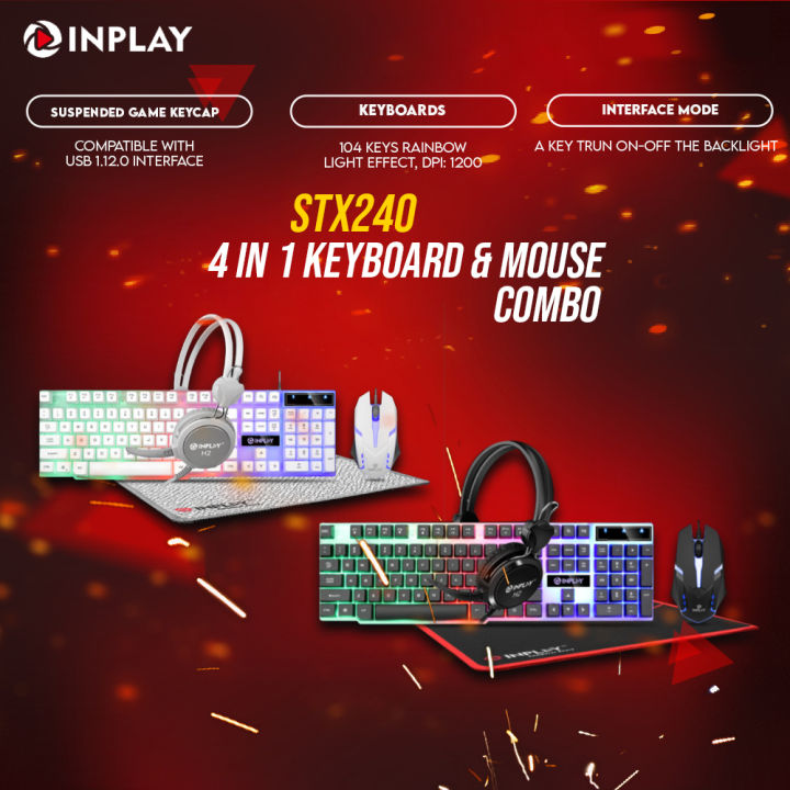 Inplay STX240 | Black | 4 in 1 One Combo Black | Inplay by EJD | Lazada PH