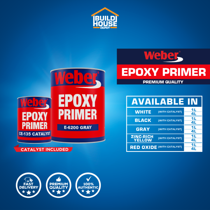 WEBER Epoxy Primer with Catalyst - Gray | White | Black | Zinc-Rich ...